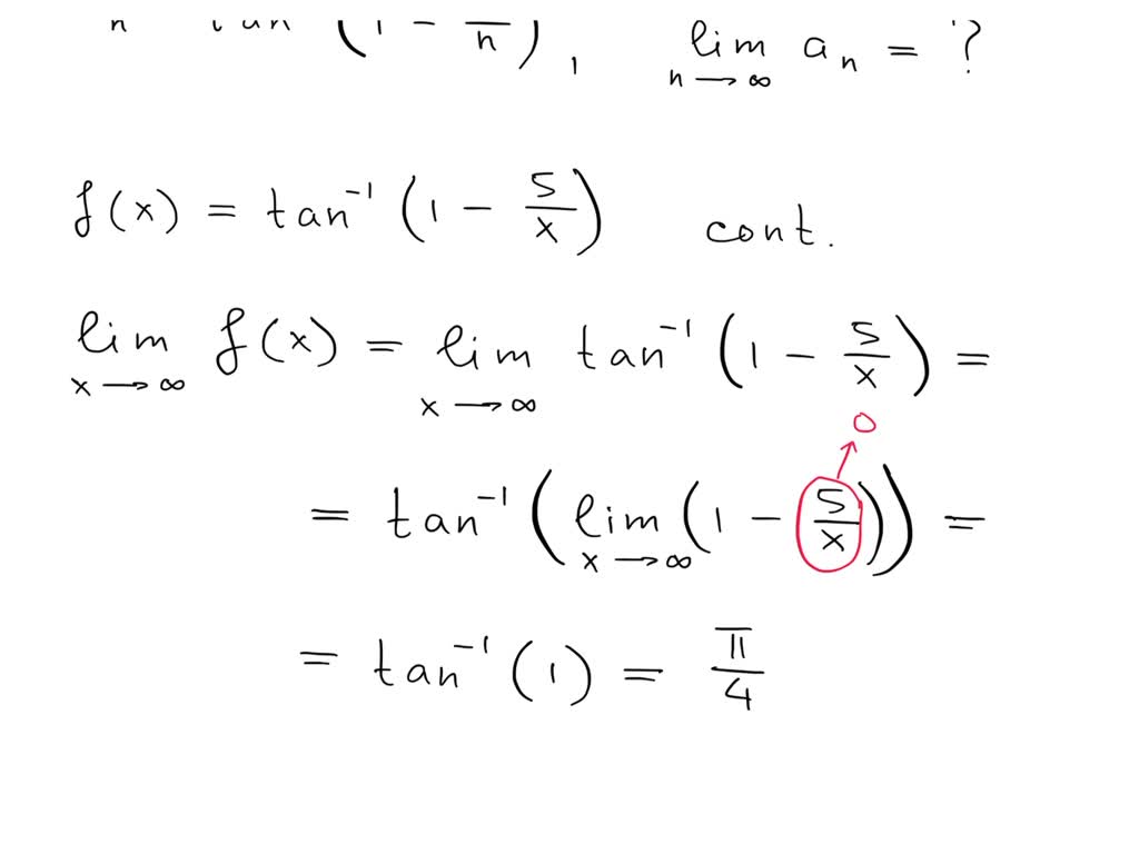 SOLVED: Use the appropriate limit laws and theorems to determine the limit of the sequence. an ...
