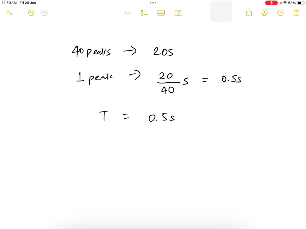 SOLVED: Calculate the speed of a wave, wavelength 0.015m, if 40 peaks pass a certain point in 20s.