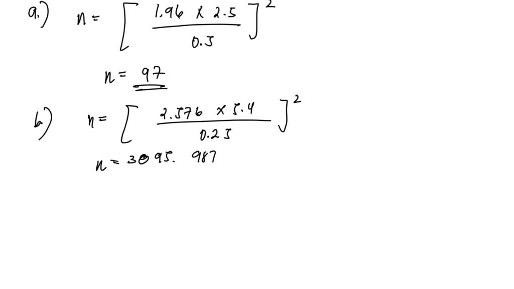 SOLVED: Use the indicated margin of error, the confidence level, and the population standard ...