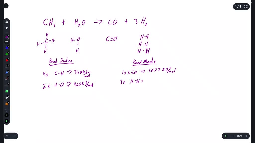 SOLVED: Calculate the heat of reaction using Average Bond Dissociation ...