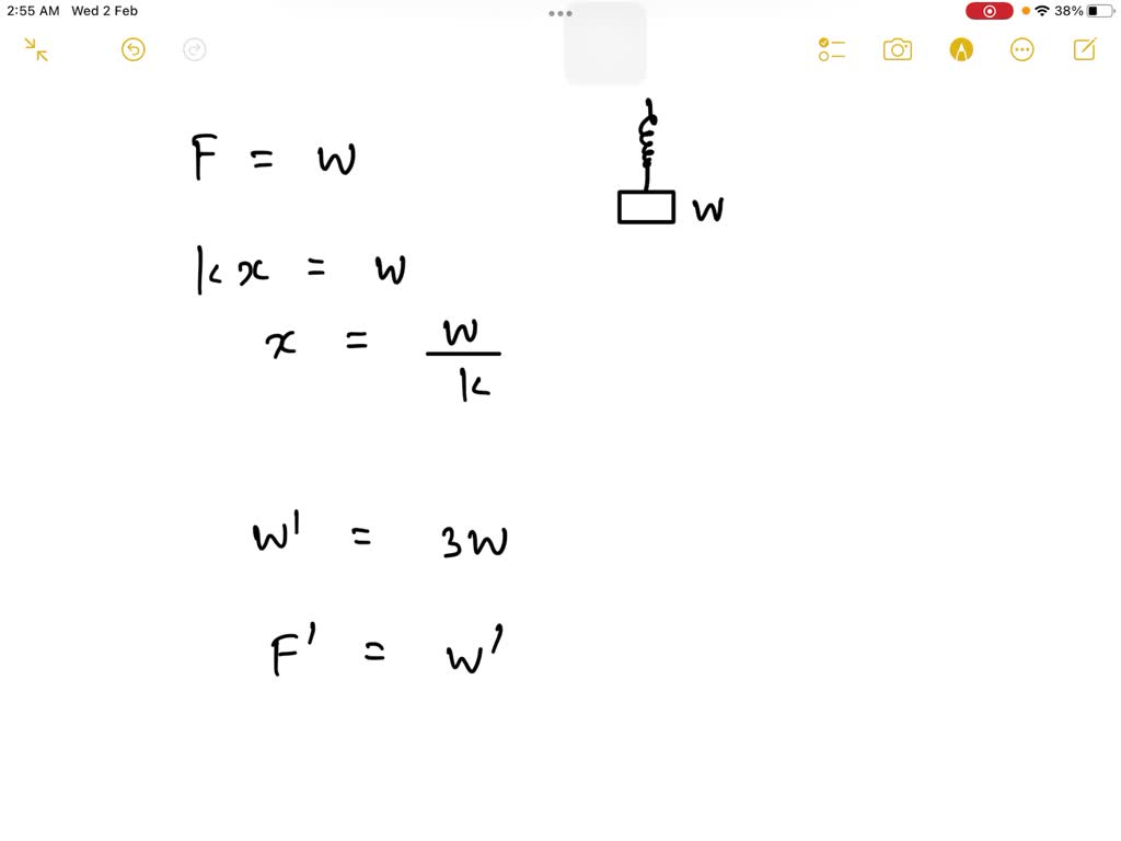 SOLVED: Tripling the weight suspended vertically from a coil spring ...