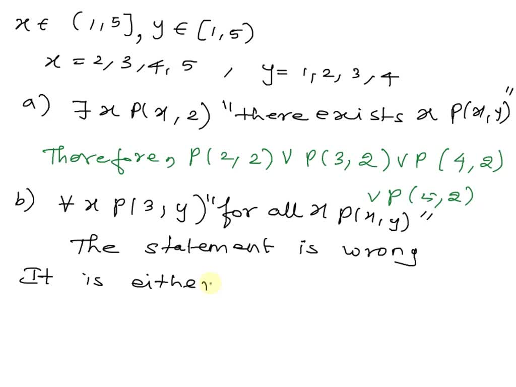 SOLVED: Discrete math. Consider the propositional function P(x, y ...