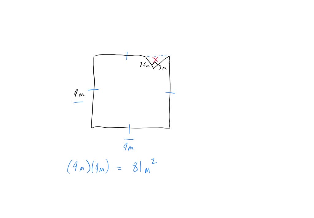 SOLVED: 'in this figure a triangle is removed from a square of side 9 ... SOLVED: 'in this figure a triangle is removed from a square of side 9 ...