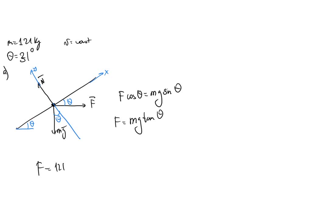 SOLVED: In the figure, a crate of mass m = 121 kg is pushed at a ...