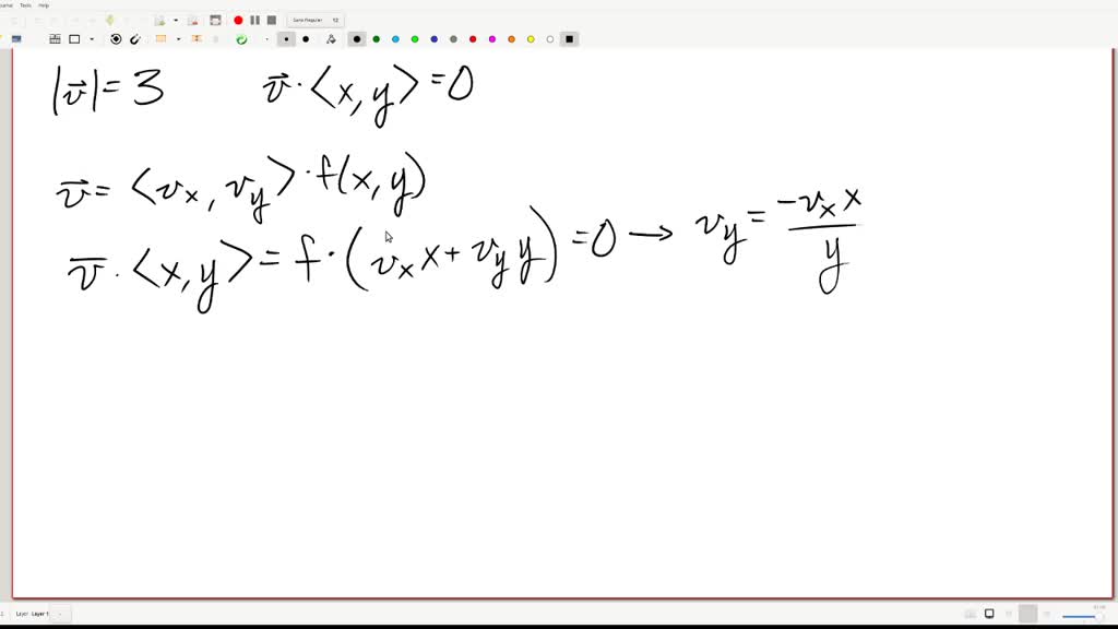 Write a formula for a two-dimensional vector field which has all ...