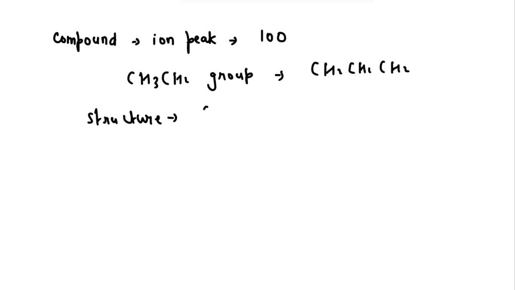 SOLVED: Use the data below from an electron impact mass spectrum of a ...