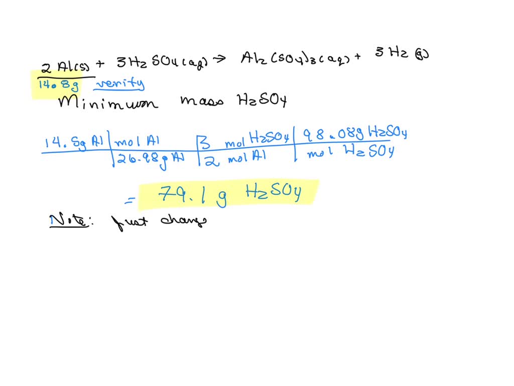 SOLVED: Part A What minimum mass of H2SO4 (in g) would you need? Express your answer in grams to ...
