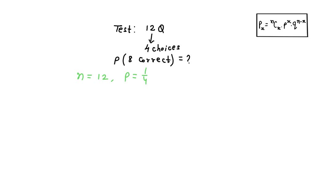 SOLVED: Assume that you guess on each question of a multiple choice ...