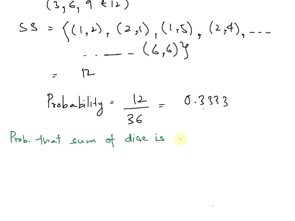 SOLVED: The accompanying figure shows the equally likely outcomes when two balanced dice are ...