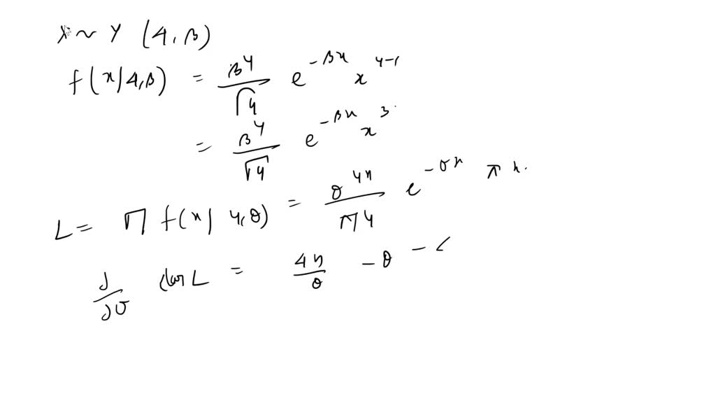 SOLVED: Let X1, X2, ..., Xn be an i.i.d random sample from a gamma ...