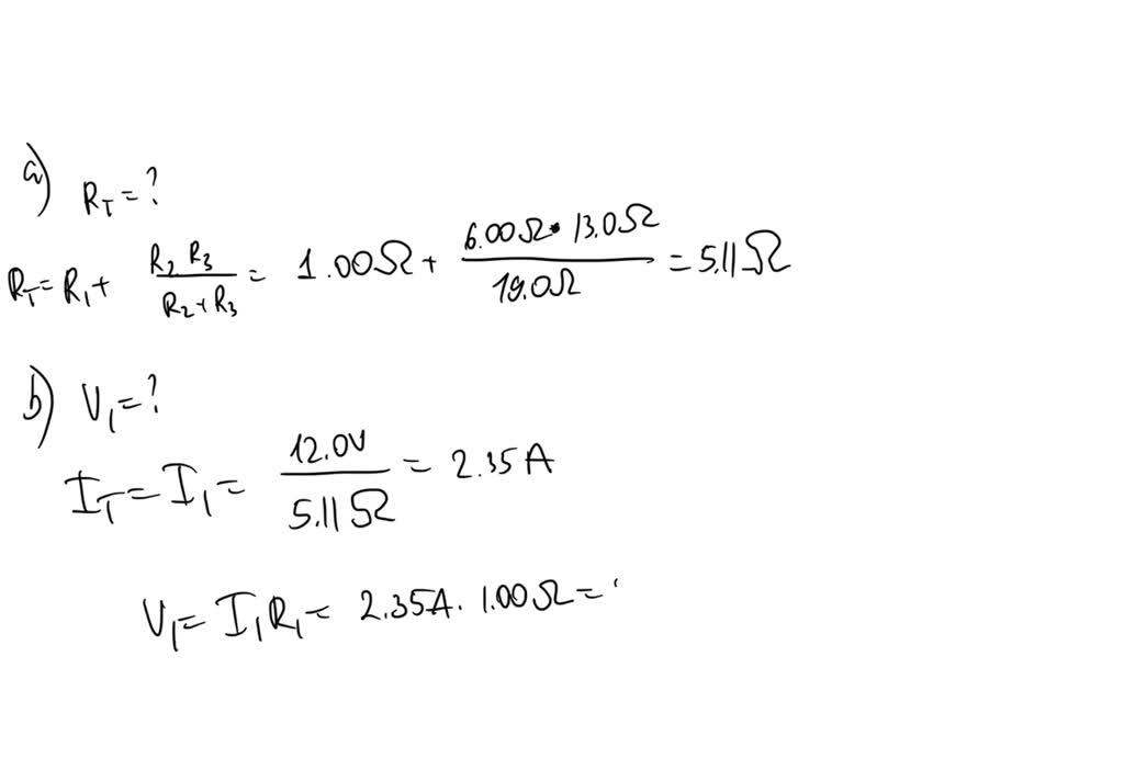 SOLVED: Question 3: a- Evaluate the equivalent resistance of the configuration shown in the ...