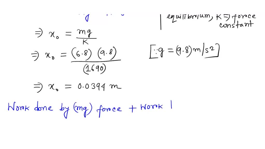 SOLVED: An object of mass 6.8 kg is attached to an ideal massless ...