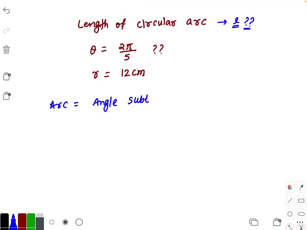 SOLVED: Find the length of a circular arc that is subtended by an angle ...