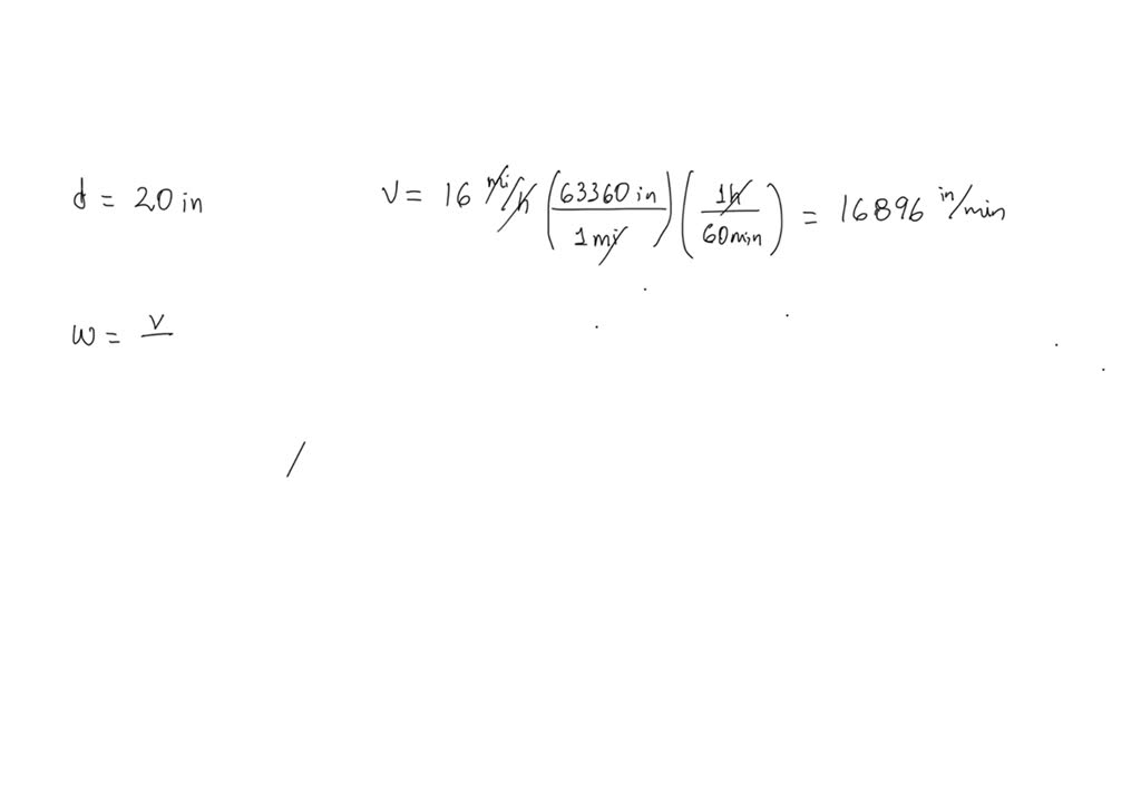 SOLVED: A bicycle with 20-inch diameter wheels is traveling at 16 mi/h. Find the angular speed ...