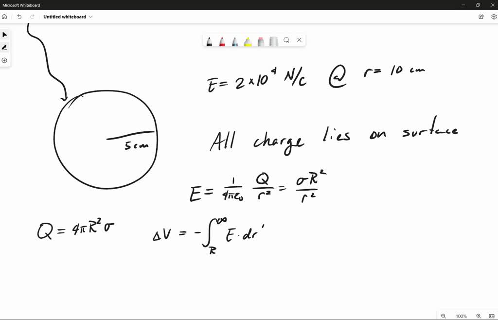 SOLVED: An isolated charged conducting sphere of radius 5 cm creates an ...