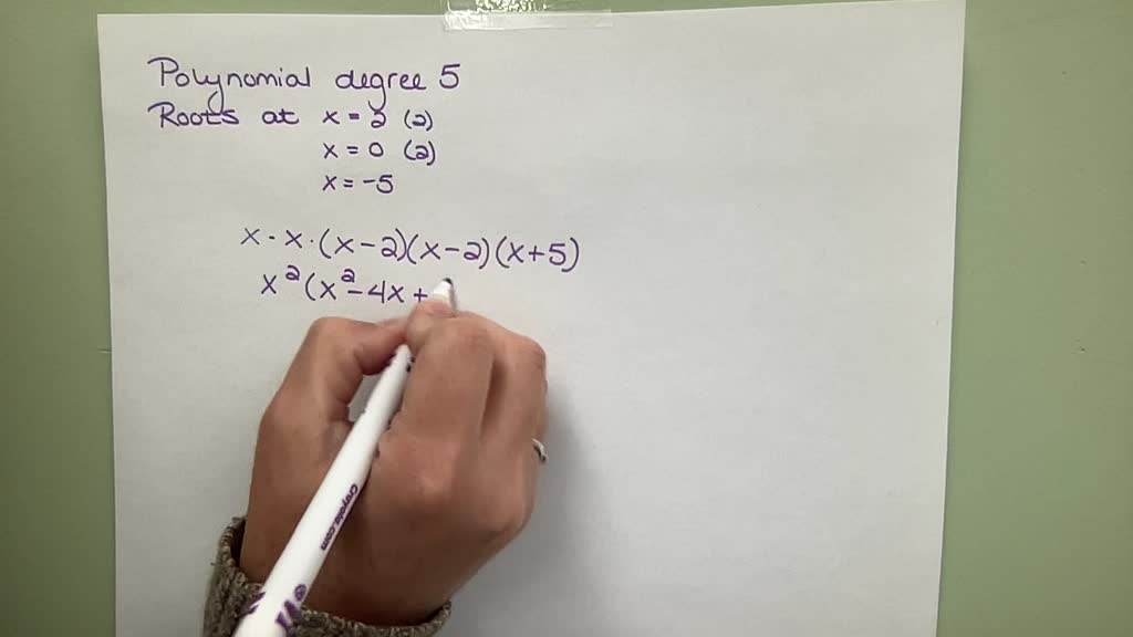 SOLVED: The polynomial of degree 5, P(x), has a leading coefficient of ...