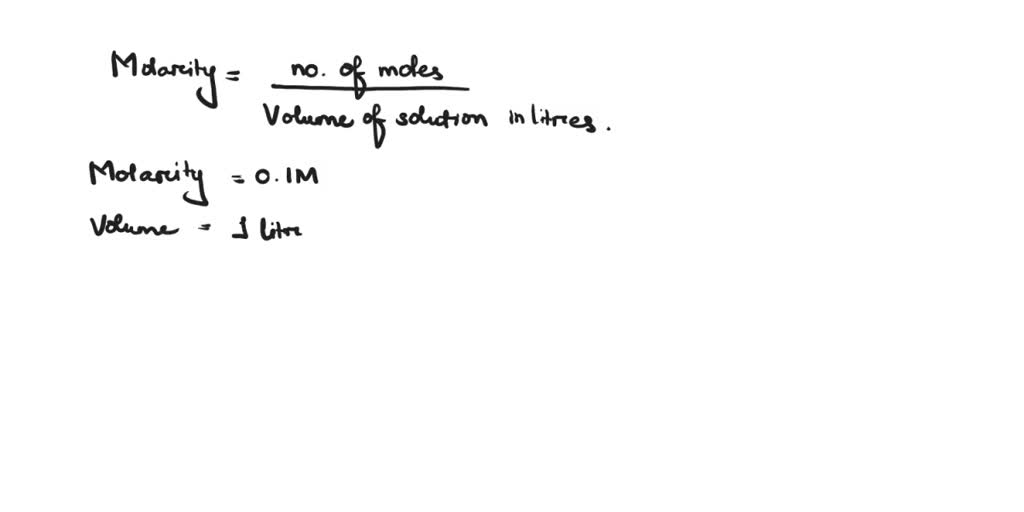 SOLVED: 1) How many grams of NaCl are needed to prepare 1 liter of 0.1 M NaCl solution? (MW(NaCl ...
