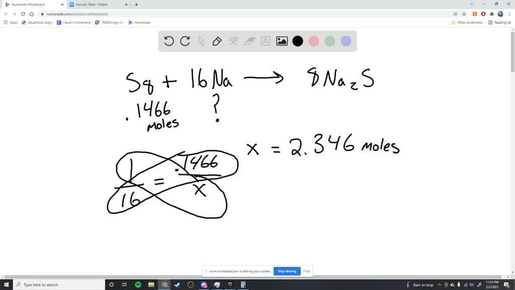 SOLVED: The elements sulfur and sodium react to give sodium sulfide ...