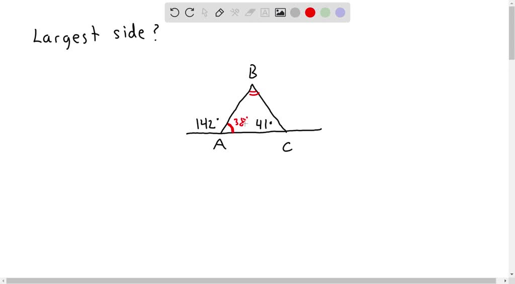 SOLVED: 'Use the triangle inequality to determine the largest angle in ...