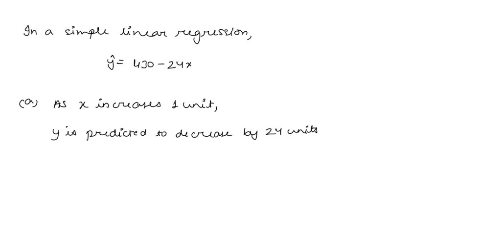 SOLVED: 2x4 You are given the following simple linear regression model yi=BX+ used to ...
