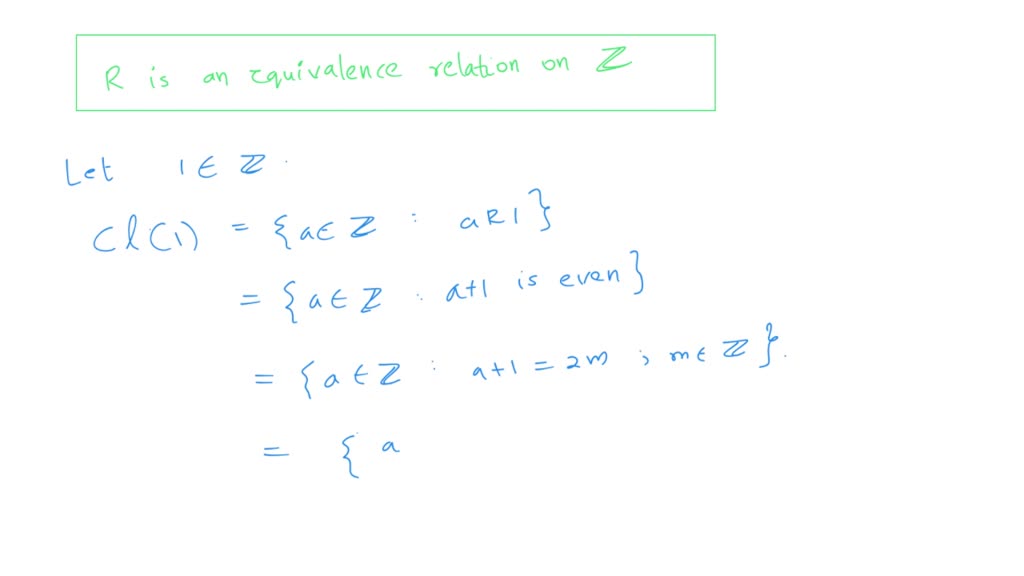 Solved Given A Finite Set S With N Elements Let The Relation R S1