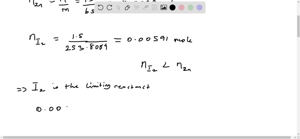 what mass of ZnI2 is formed when 1.50 grams of Zn and 1.50 grams of I2 ...