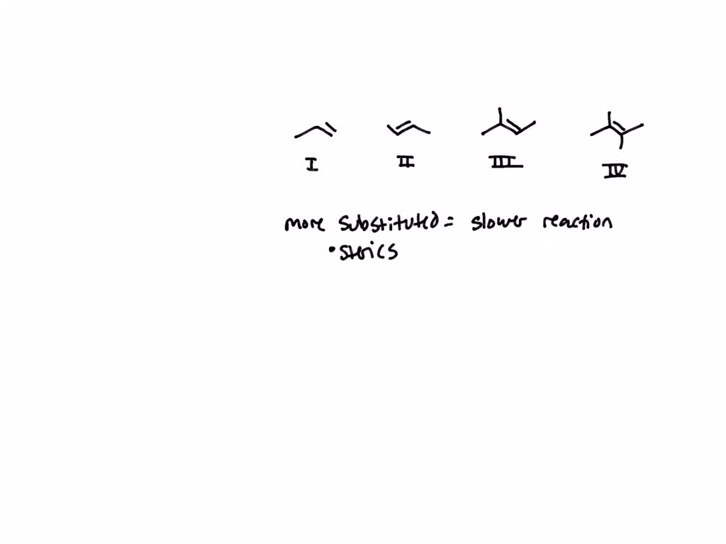 Solved 9 Rank The Following Alkenes In Order Of Increasing Rate Of