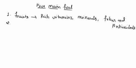 explain the importance of classification of food and list the five food ...