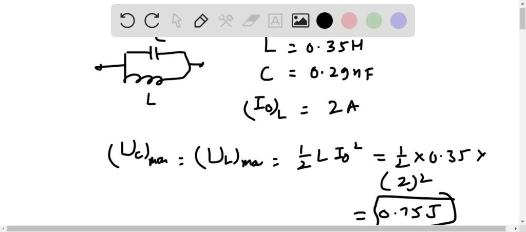 SOLVED: An L-C circuit has an inductance of 0.350 H and a capacitance ...