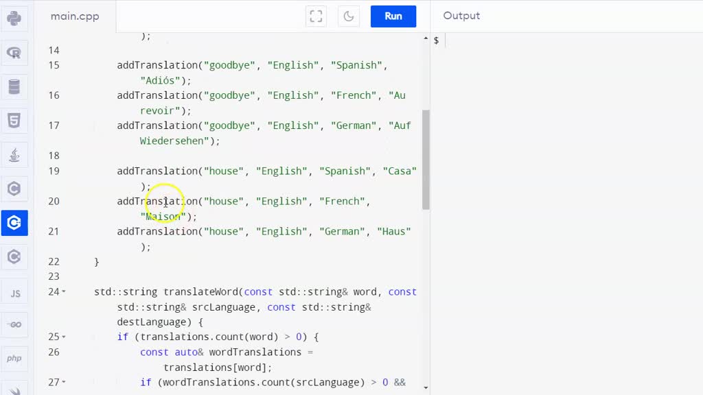Solved Write A Program In Python That Translates A Sentence To Another Language Create A 8763