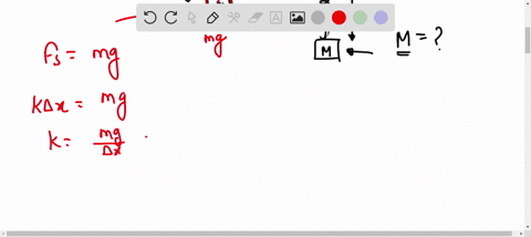 3 objects with different masses are hung on a 10 cm spring...