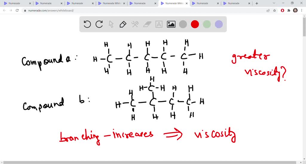 SOLVED: Below are molecular structures for two compounds Which has the ...
