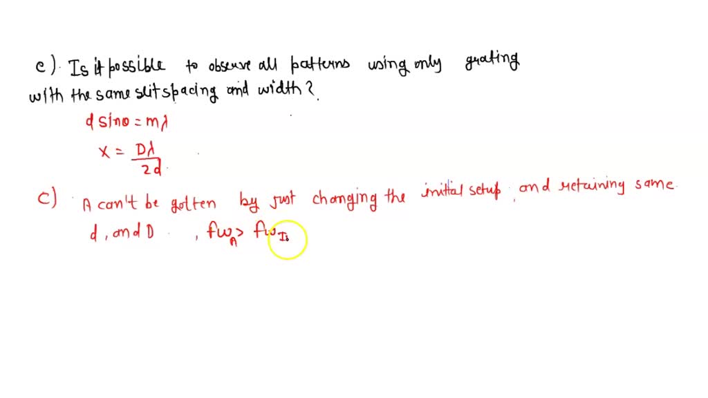SOLVED: The figure the right shows three interference patterns ...