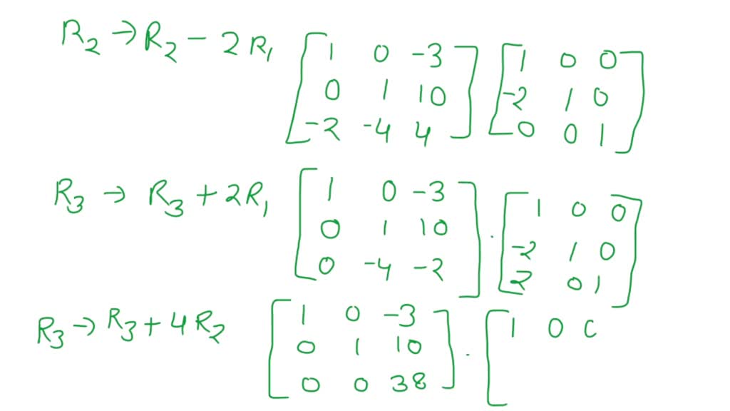 SOLVED: Find the inverse of the given matrix, if it exists Use the algorithm for finding A by ...