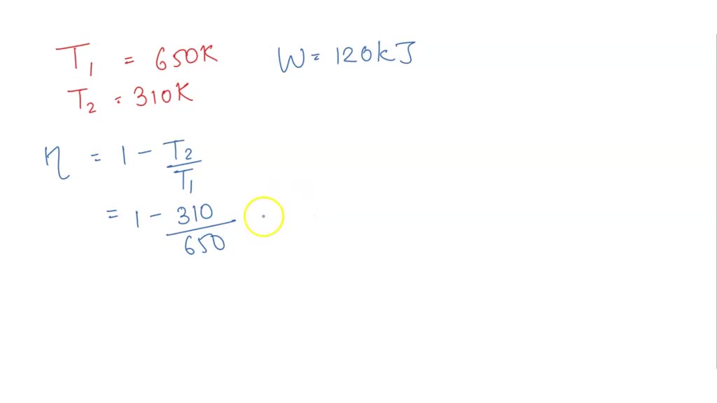 SOLVED: A Carnot engine working between 377Â°C and 37Â°C produces 120 ...