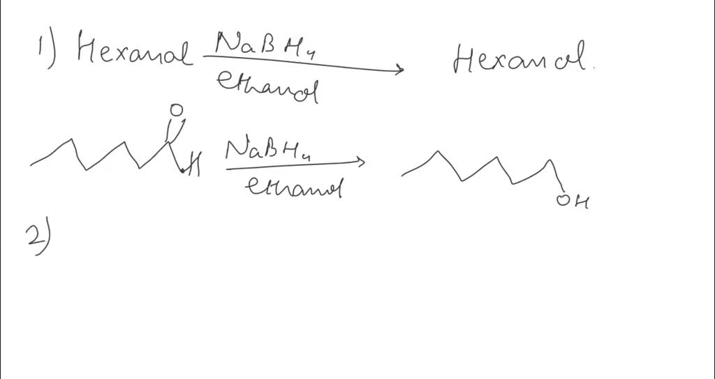 SOLVED: 6. Reduction of a ketone with NaBH4 will result in the formation of A) a primary alcohol ...