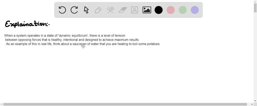 SOLVED: Give an example of dynamic equilibrium in your everyday life.