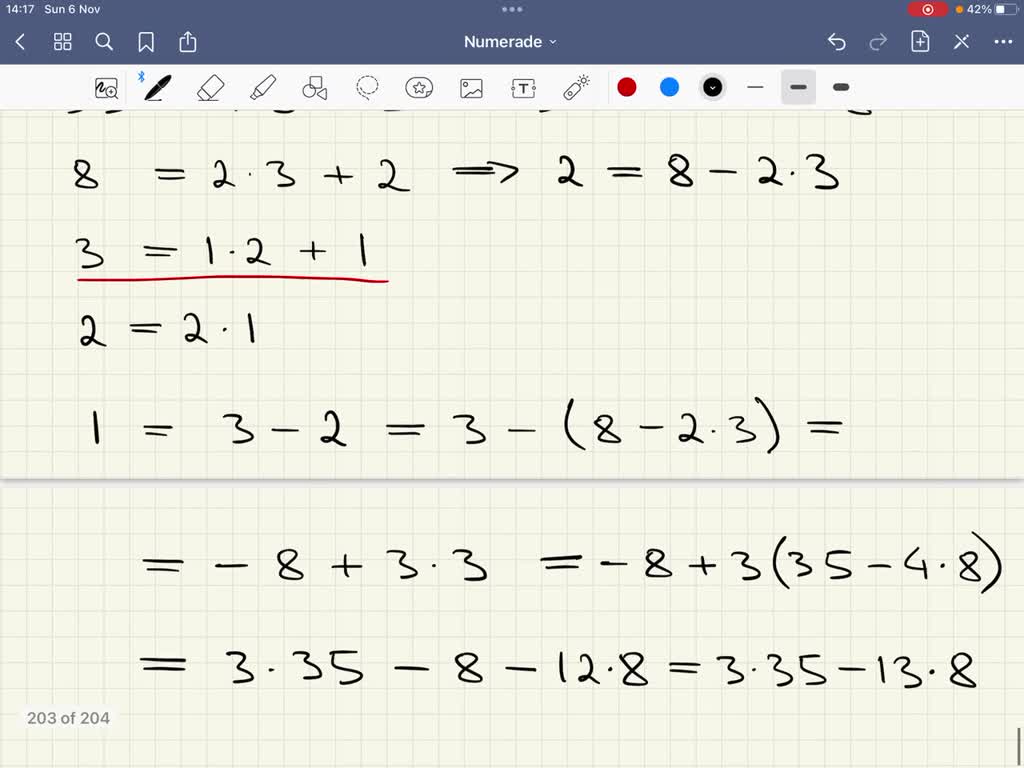 Solved Using The Method Shown In Class Which First Uses The Euclidean Algorithm And Then Goes 9289