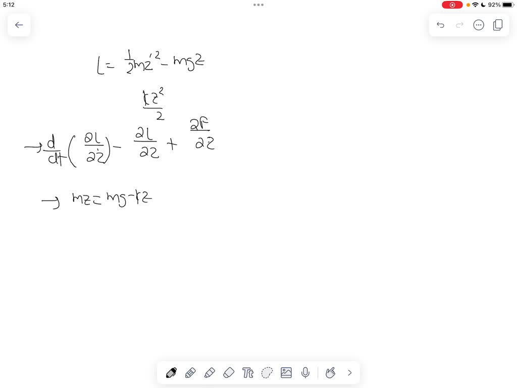 SOLVED: Obtain the equation of motion for a particle falling vertically ...