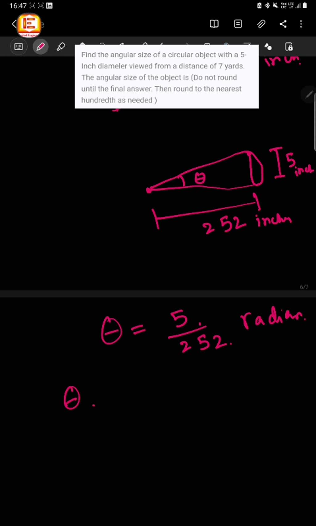 SOLVED: If you have seven equally spaced bolts around a 5.6 inch bolt ...