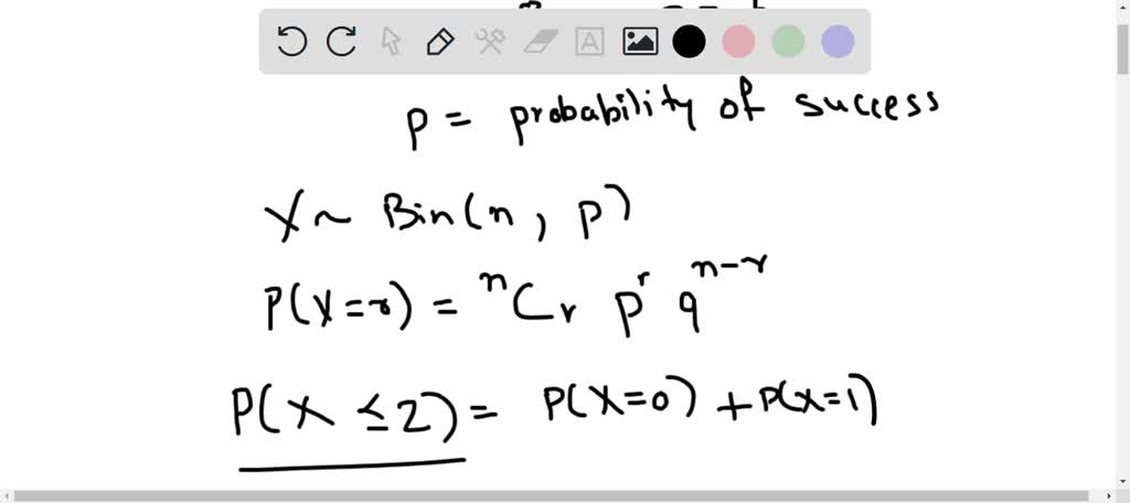 SOLVED: If X is a binomial random with n =8 and p = 0.6 , what is the ...