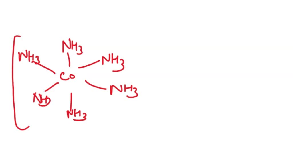 SOLVED: Draw the structures of [Co(NH3)6]Cl3 and [Co(NH3)5Cl]Cl2 ...