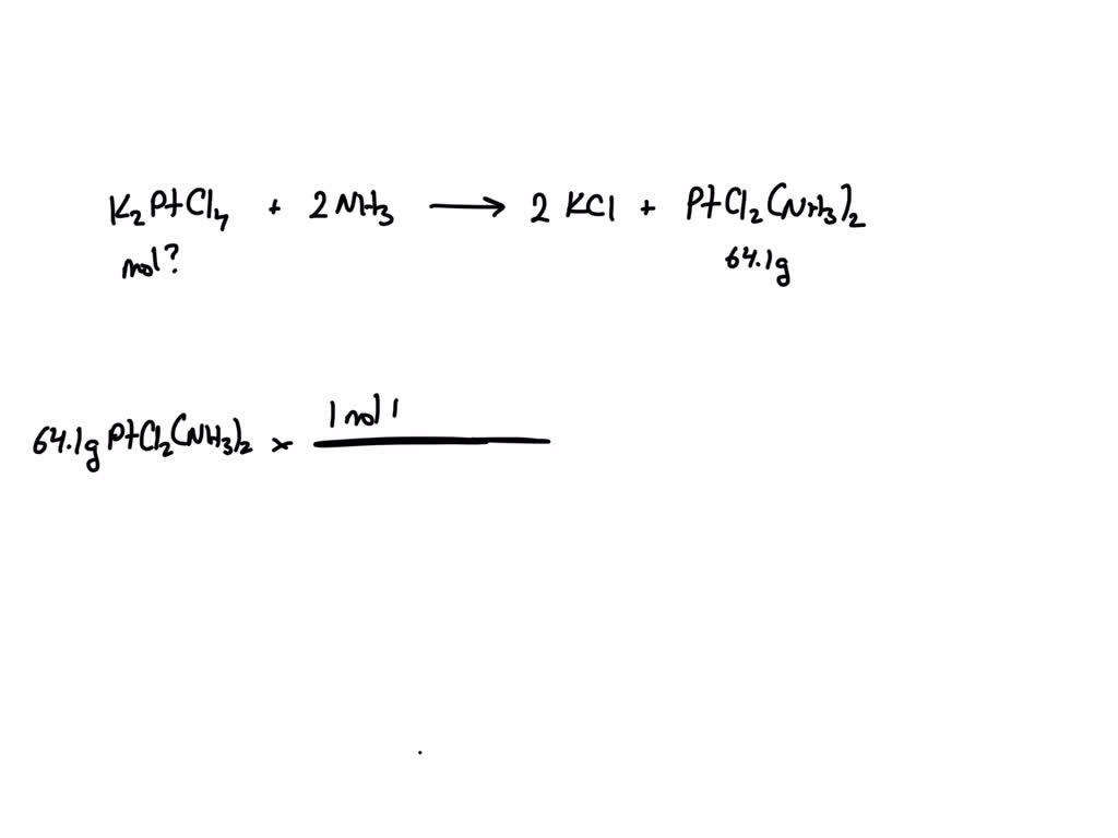 SOLVED: The compound PtCl2(NH3)2 is effective as a treatment for some ...