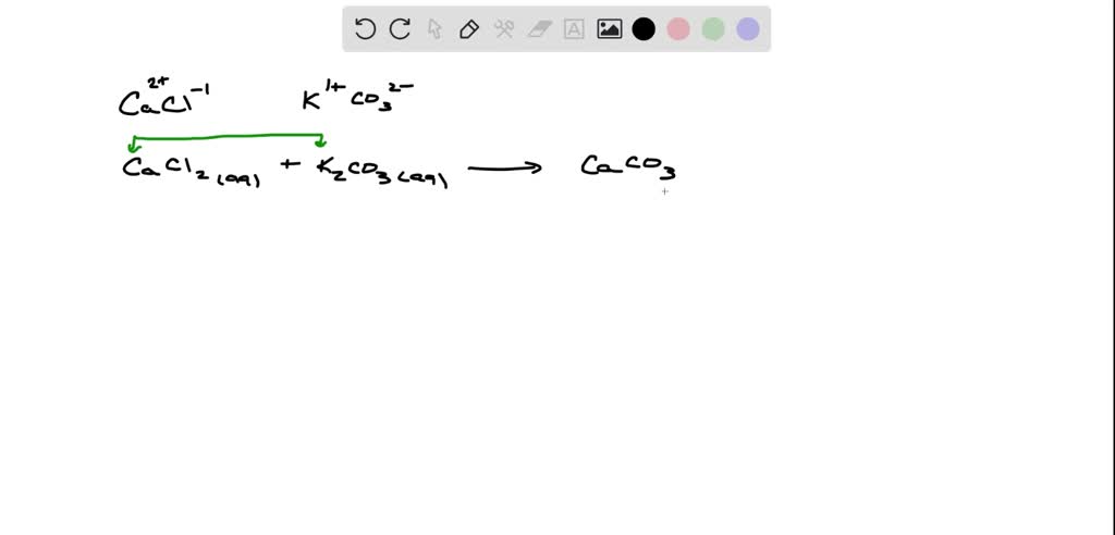 SOLVED: Aqueous calcium chloride reacts with aqueous potassium ...