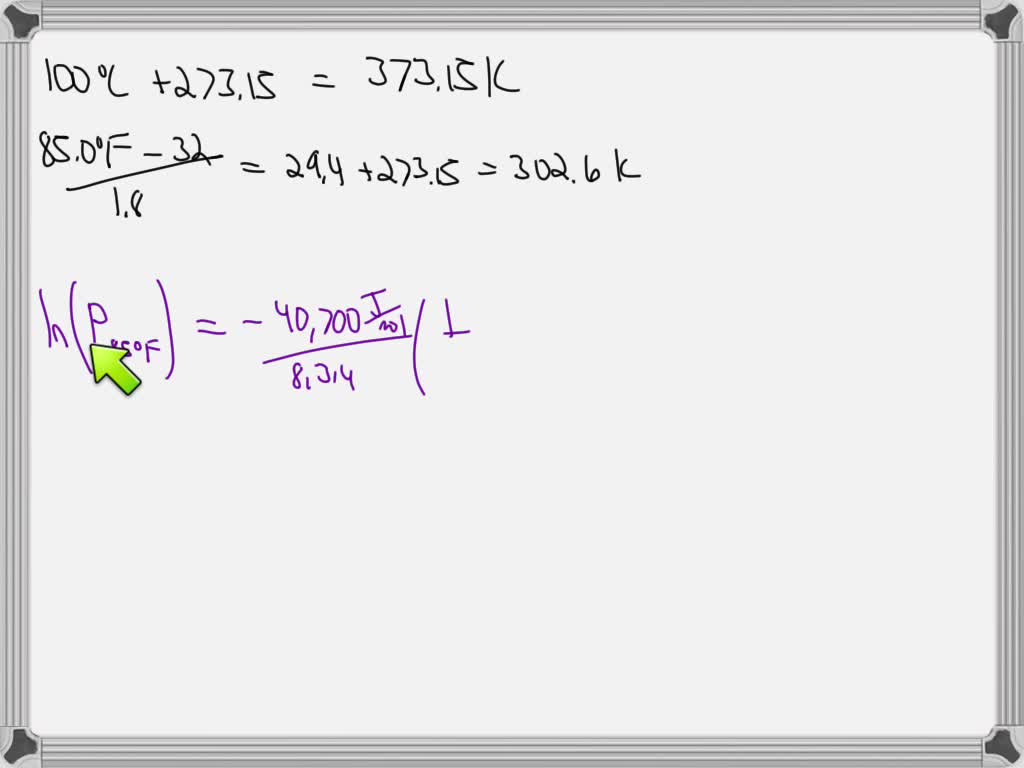 SOLVED: The ambient temperature is 85.0Â°F and the humidity of the ...