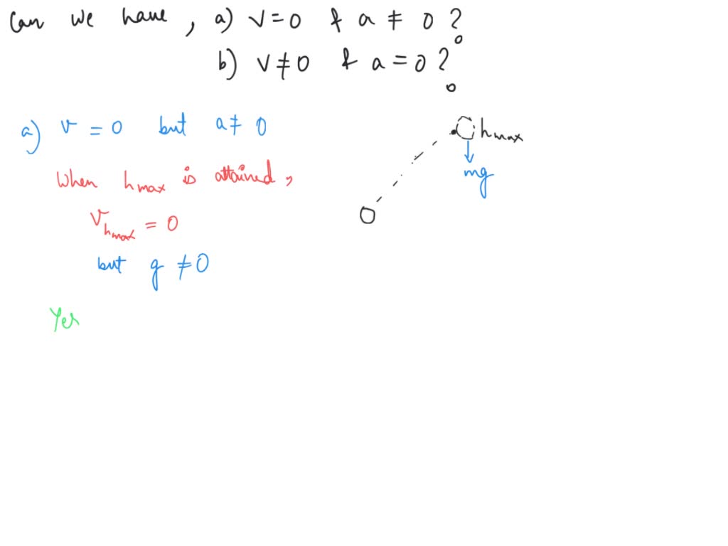 SOLVED: 5. Can you have zero velocity and nonzero mean acceleration ...