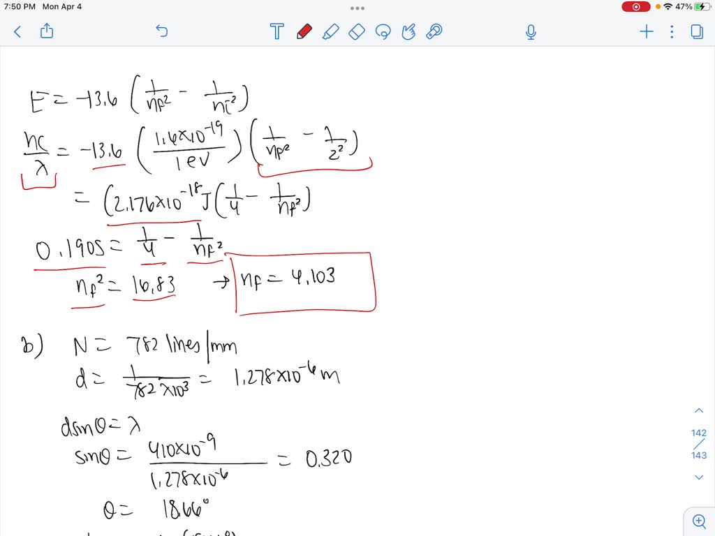 SOLVED: According to the Bohr model, the energy levels of the hydrogen atom are given by En = − ...