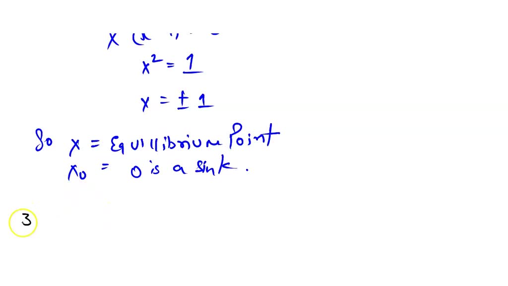 SOLVED: For each of the following differential equations, find all equilibrium solutions and ...