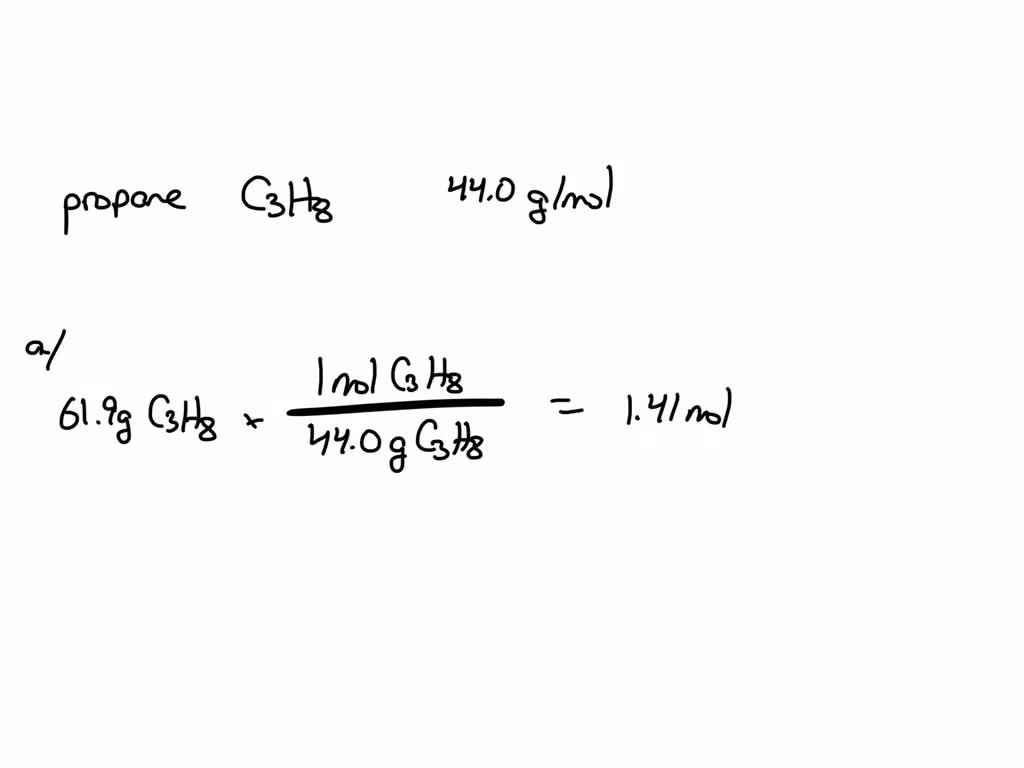 SOLVED: Propane (C3H8) is widely used in liquid form as a fuel for ...
