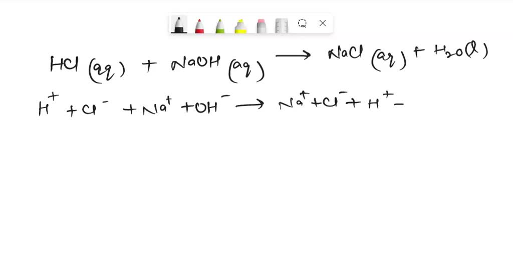 SOLVED: The neutralization of hydrochloric acid with aqueous sodium hydroxide is an exothermic ...